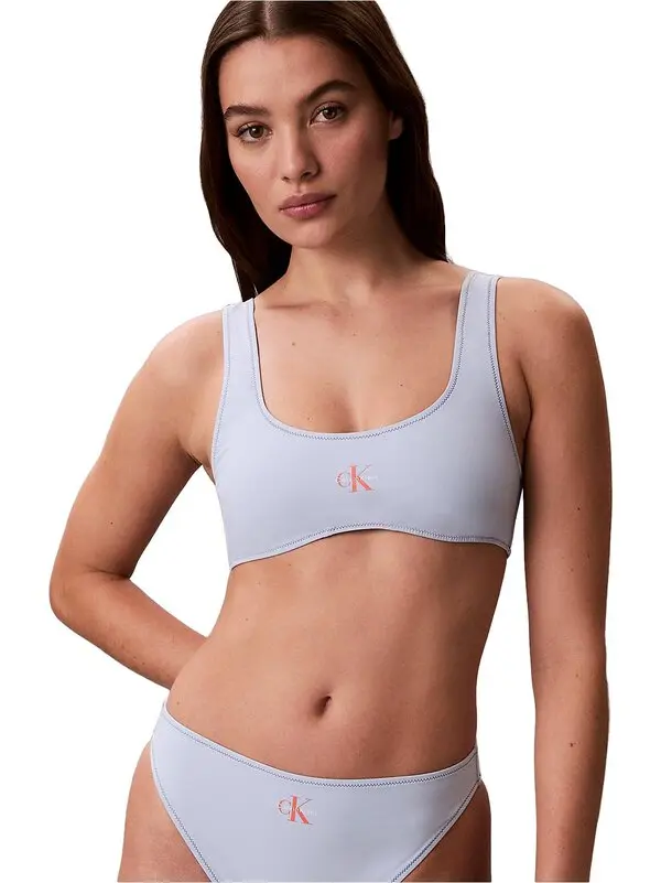 Calvin Klein Monologo Swim Bralette - Breezy Blue
