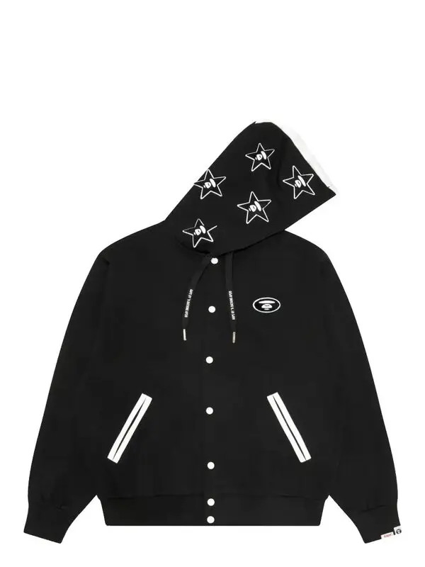 AAPE BY *A BATHING APE® Logo-lettering Hooded Jacket - Black