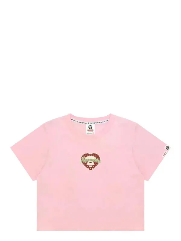 AAPE BY *A BATHING APE® Heart-motif T-shirt - Pink