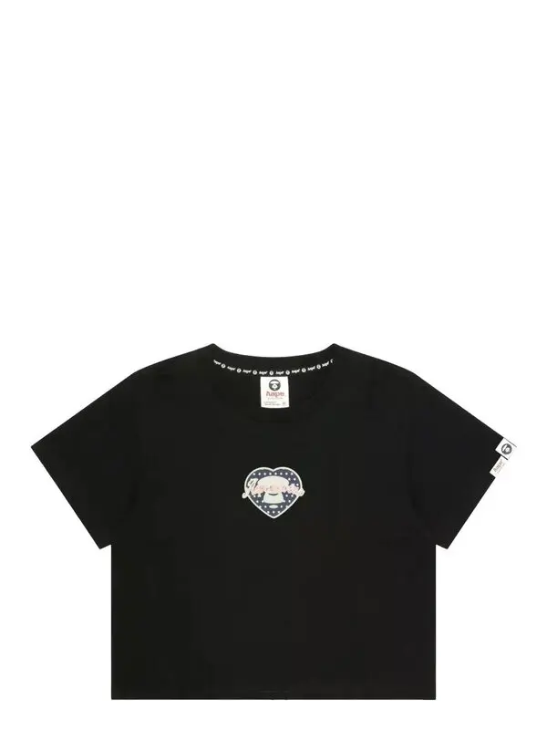 AAPE BY *A BATHING APE® Heart-print T-shirt - Black