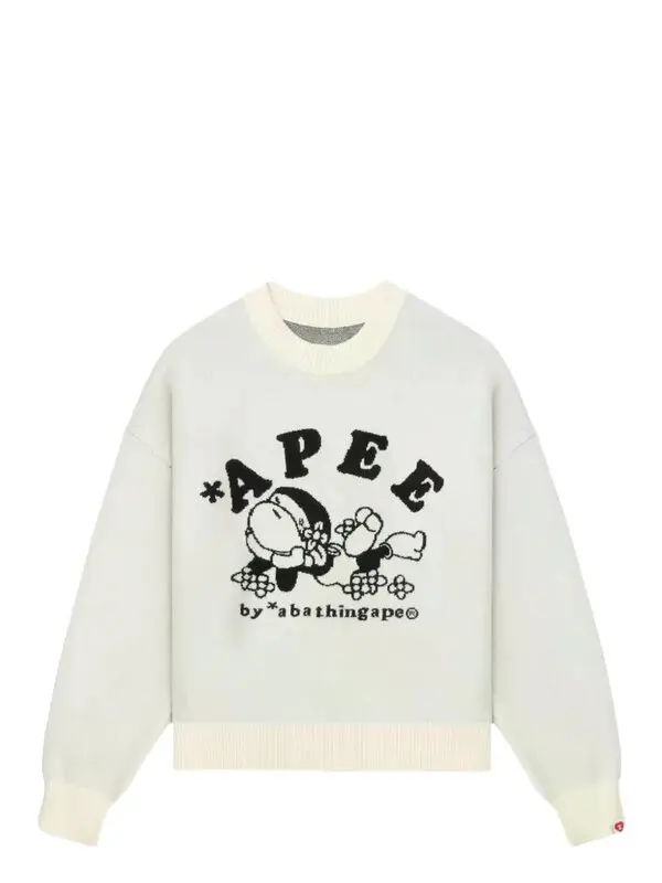 APEE™ BY *A BATHING APE® Lisa Crew-neck Sweater - Neutrals