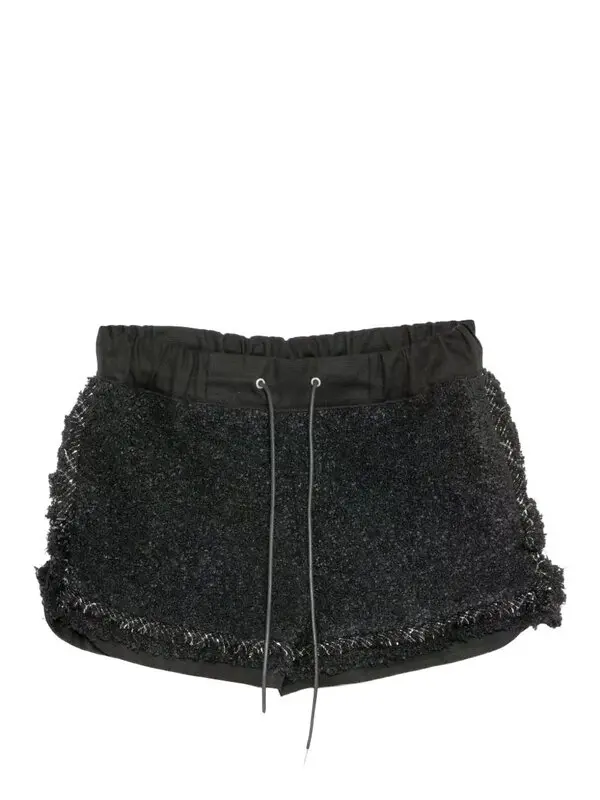 Sacai Tweed Shorts - Black