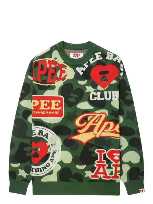 APEE™ BY *A BATHING APE® Camouflage Sweater - Green
