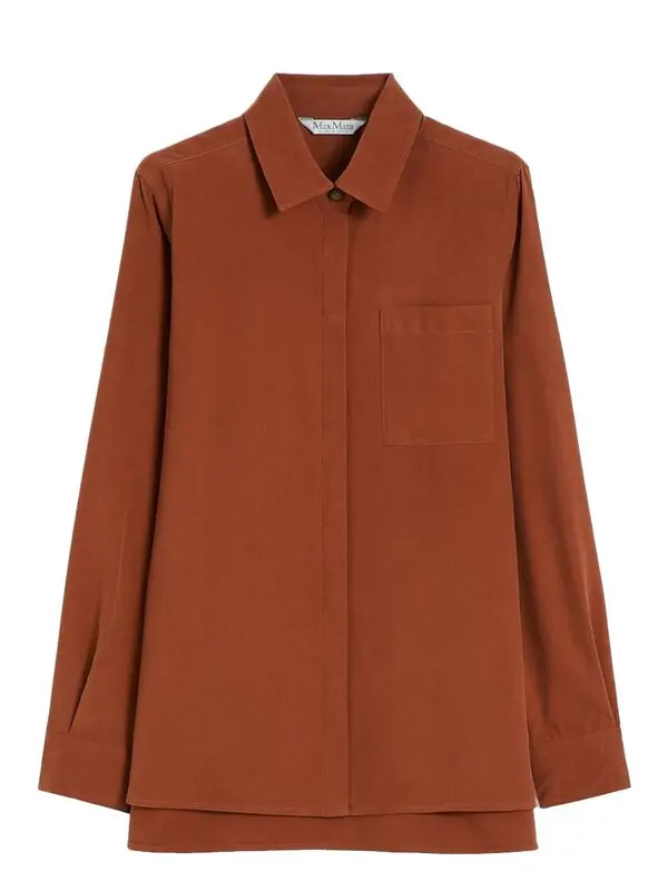 Max Mara Silk Canvas Shirt - Terra Cotta