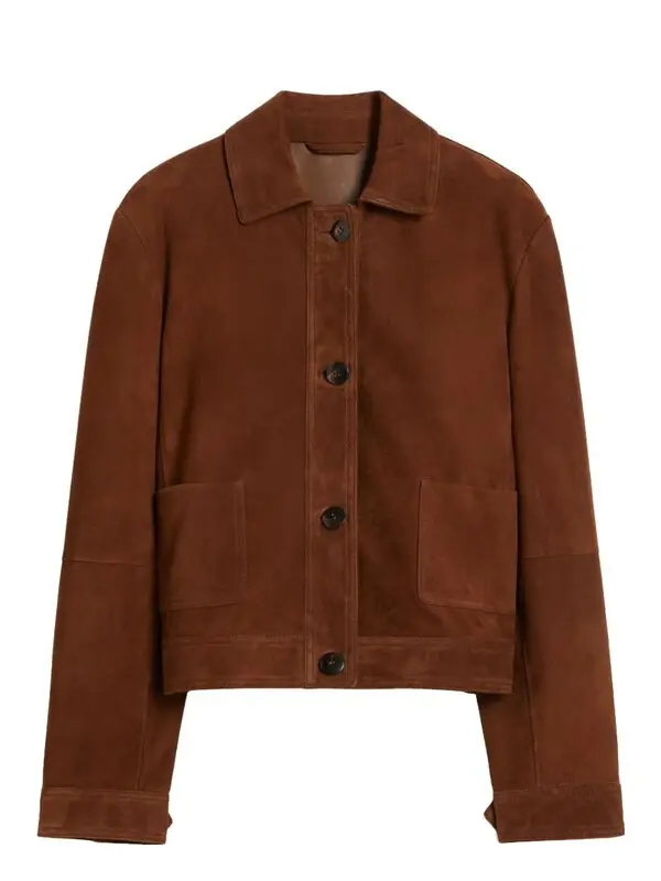 Max Mara Suede Boxy Jacket - Chocolate