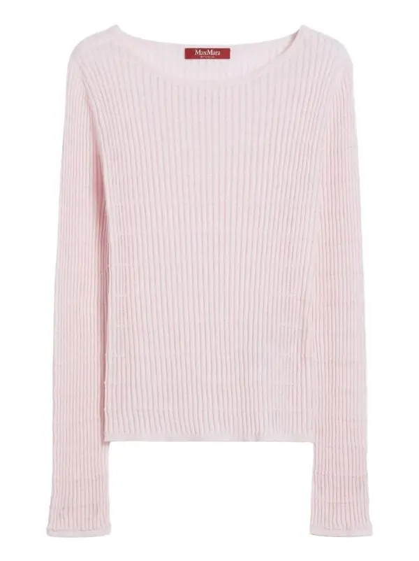 Max Mara Slim-fit Wool And Silk Sweater - Pink
