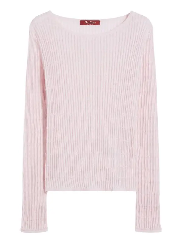 Max Mara Slim-fit Wool And Silk Sweater - Pink