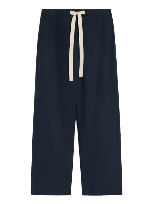 Max Mara Cotton Drawstring Trousers - Midnightblue