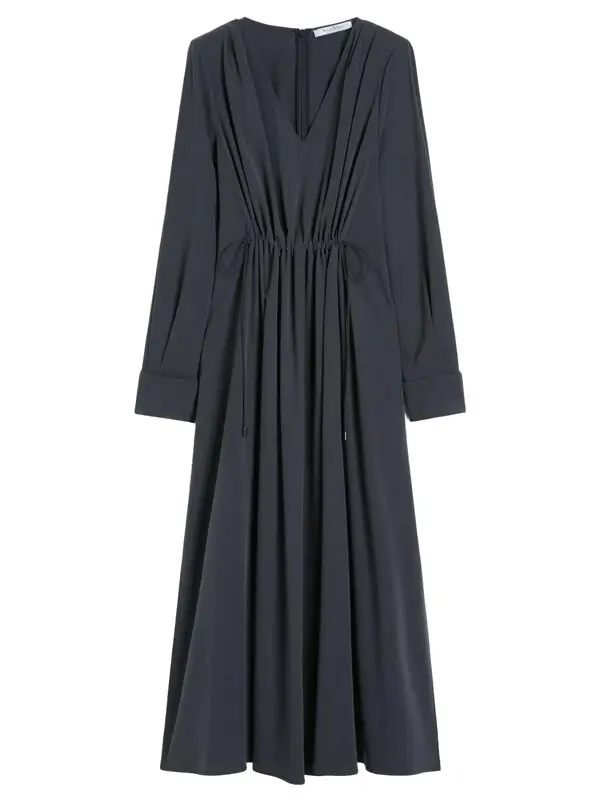Max Mara Washed Silk Canvas Dress - Ultramarine