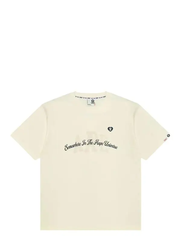AAPE BY *A BATHING APE® Graphic Crew-neck T-shirt - Neutrals