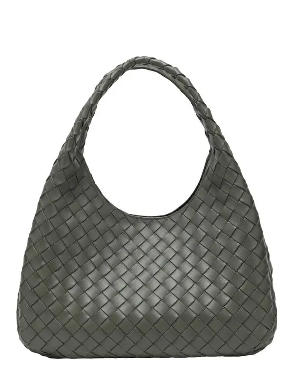 Bottega Veneta Intrecciato Leather Campana Bag - Green