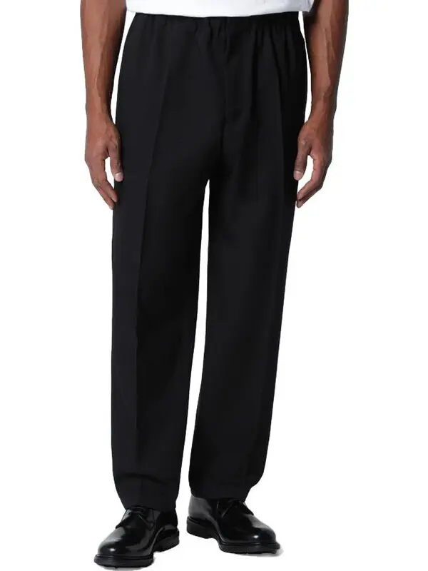 JIL SANDER Technical Serge Trousers - Black