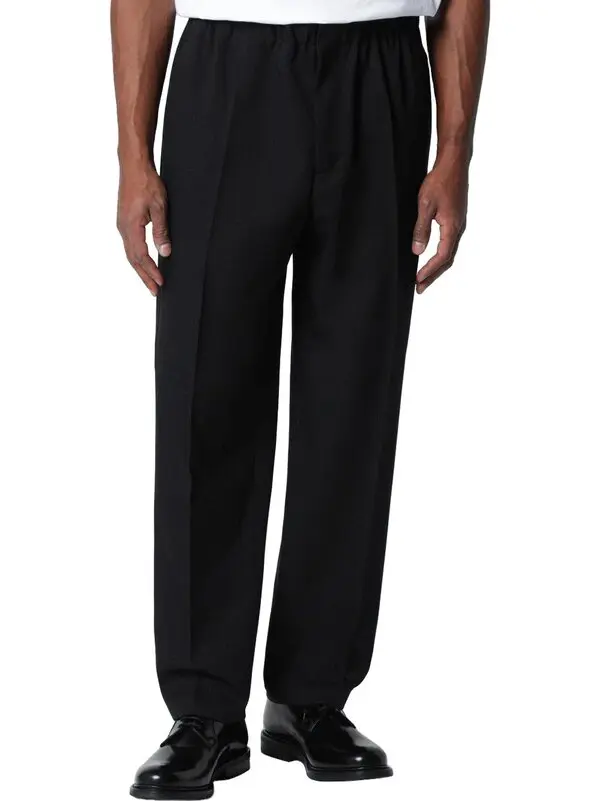 JIL SANDER Technical Serge Trousers - Black