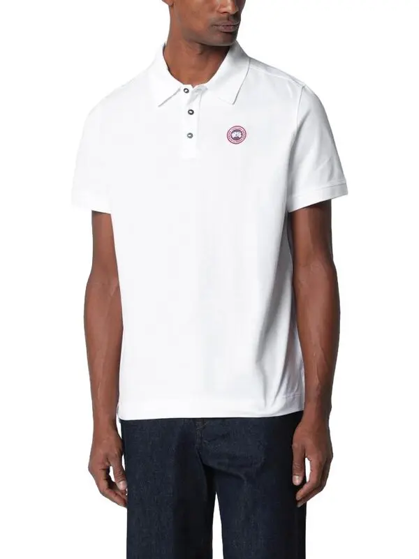 Canada Goose Polo With Patch Logo - White