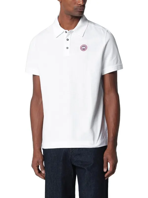 Canada Goose Polo With Patch Logo - White
