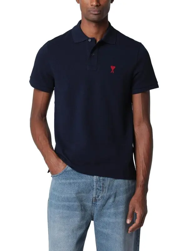 AMI Paris Polo De Coeur Midnight - Blue