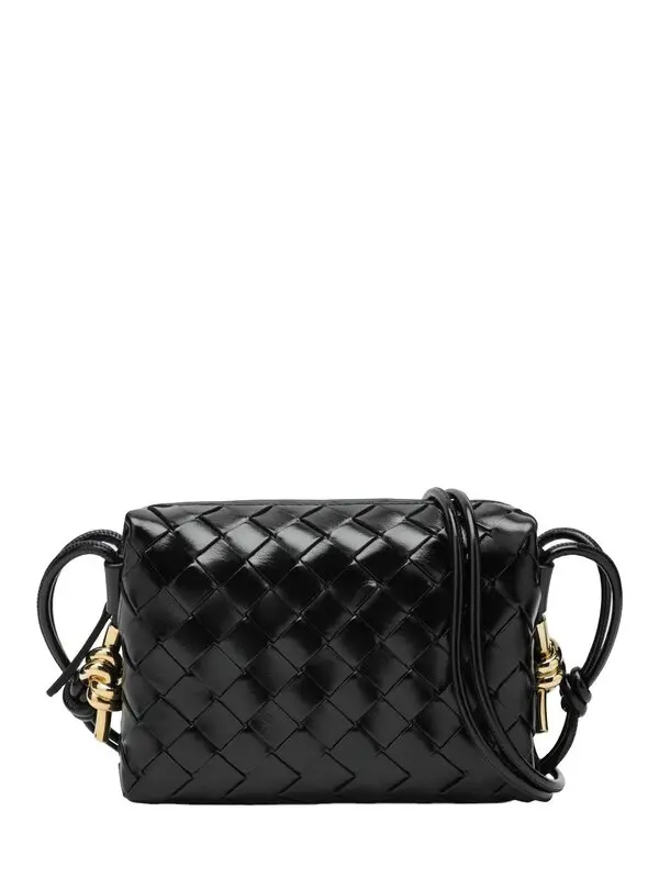 Bottega Veneta Mini Loop Metal Knot Bag - Black