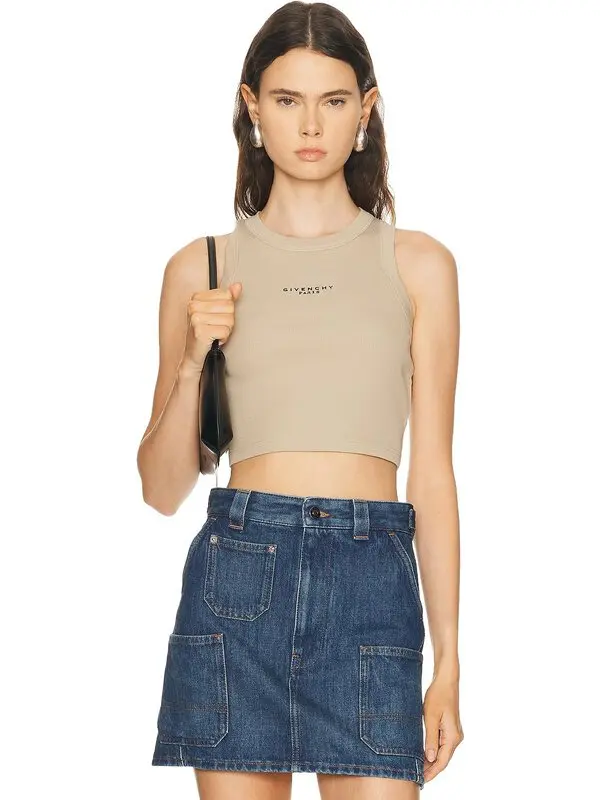 Givenchy Cropped Tank Top - Beige Cappuccino