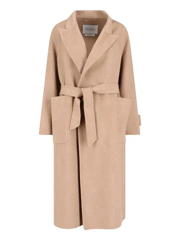 Max Mara Belted Camel Hair Coat - Brown