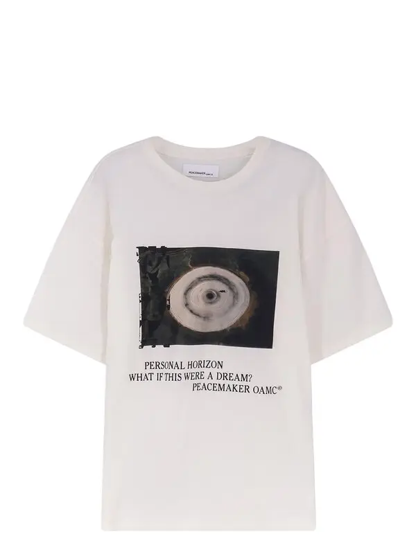 PEACEMAKER OAMC Loose Fit Tshirt Landart 03 Print - White