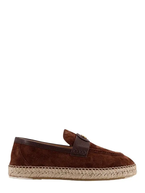 Valentino Garavani Suede Espadrilles With Vlogo Signature - Brown