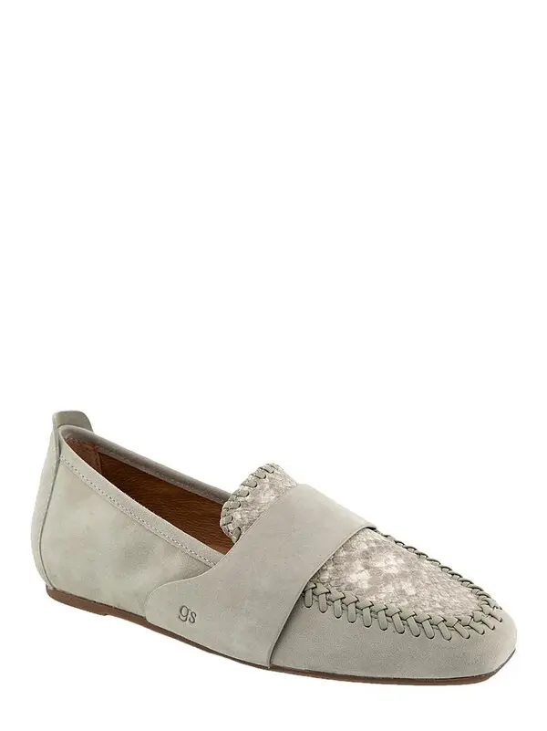 KENNETH COLE Sandra Suede Loafers - Taupe Snake