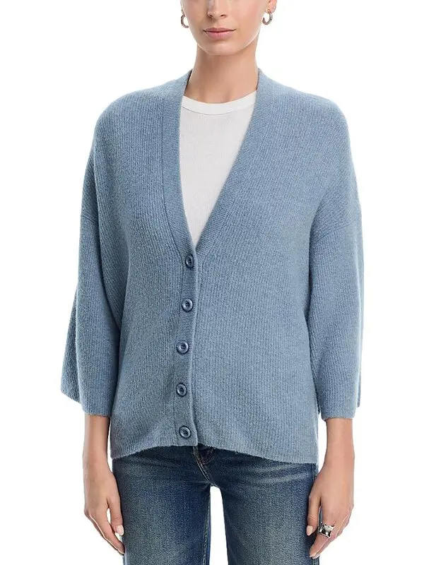 American Vintage V-neck Cardigan Sweater - Orage Chine