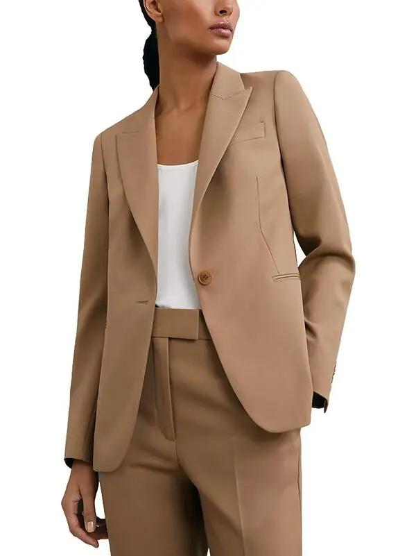 REISS Petite Jade Blazer - Camel