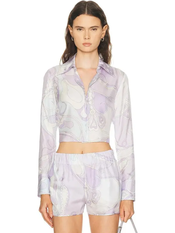 Emilio Pucci Long Sleeve Shirt - Lavender