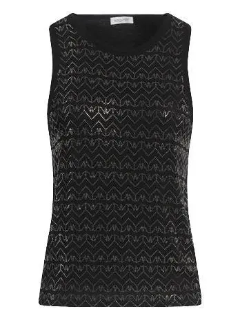 Patrizia Pepe Viscose And Elastane Tank Top - Black