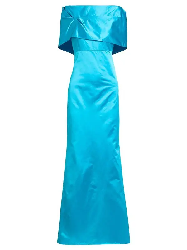 Oscar De La Renta Layered Silk-taffeta Gown - Azure