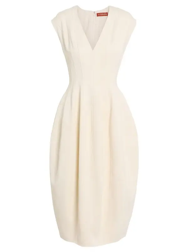 Altuzarra Crepe Midi Dress - Ivory