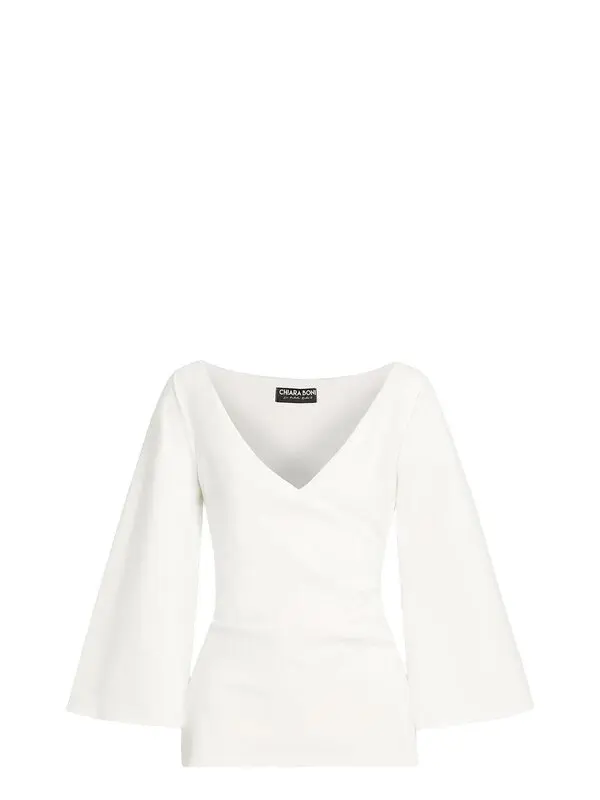 Chiara Boni La Petite Robe Mason Wrap-effect Stretch-jersey Top - White