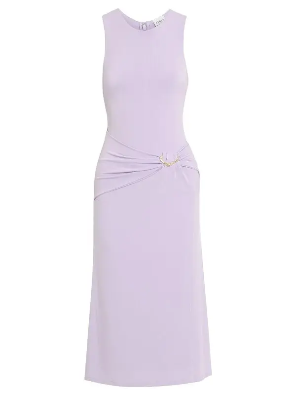 Herve Leger Brooke Embellished Draped Stretch-jersey Midi Dress - Lilac