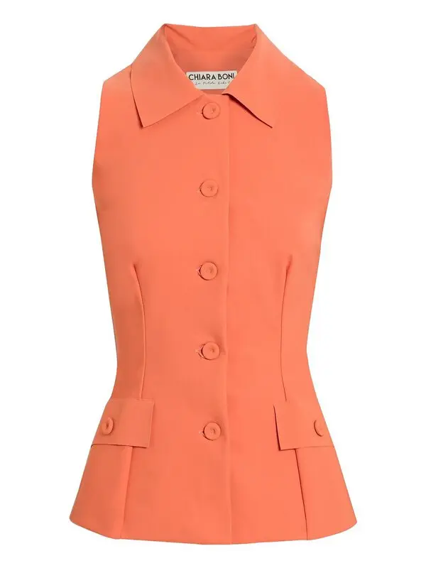 Chiara Boni La Petite Robe Sumio Stretch-jersey Top - Orange