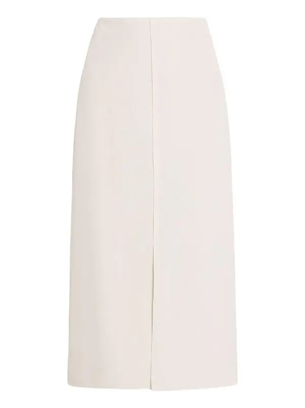 Altuzarra Silk Crepe De Chine Midi Skirt - Off-white