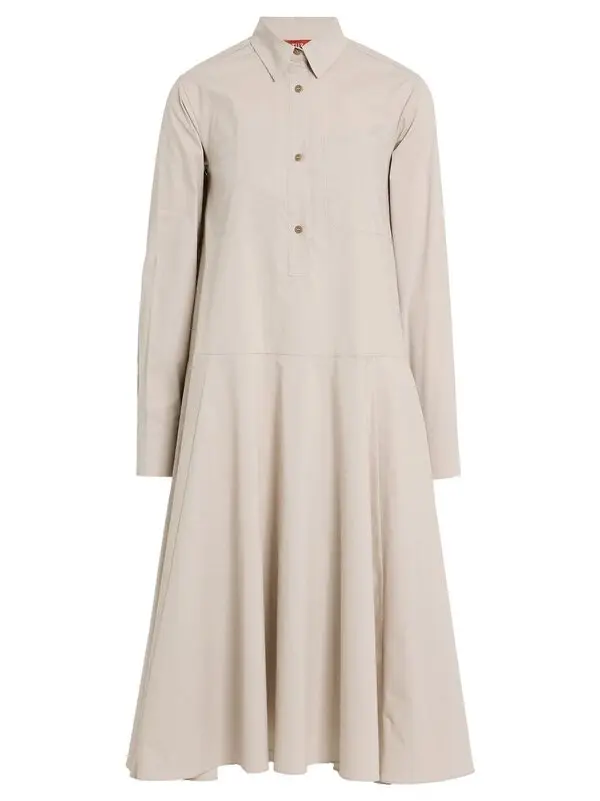 Altuzarra Cotton-blend Poplin Midi Shirt Dress - Beige
