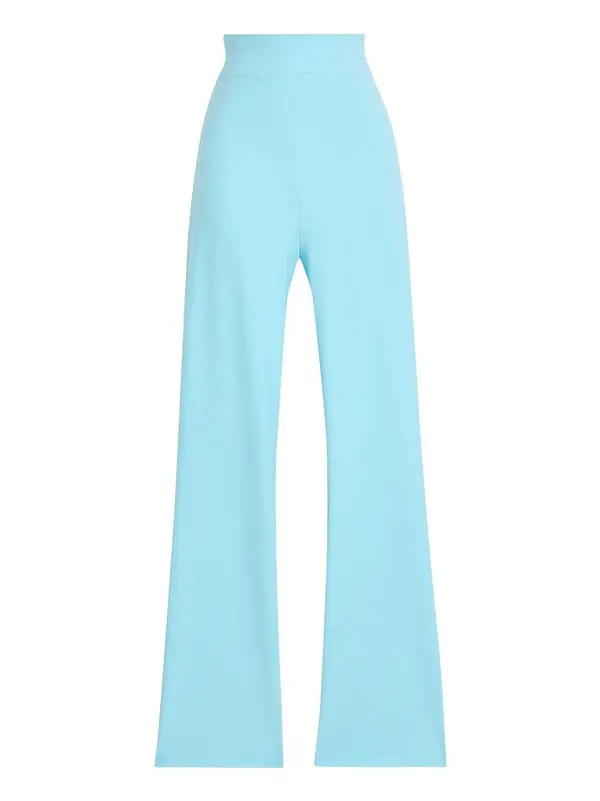 Chiara Boni La Petite Robe Venusette Flared Stretch-jersey Pants - Light Blue