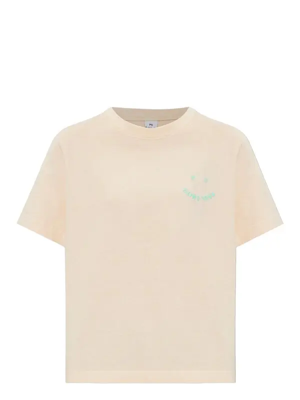 Paul Smith T-shirt With Embroidered Logo - Cream