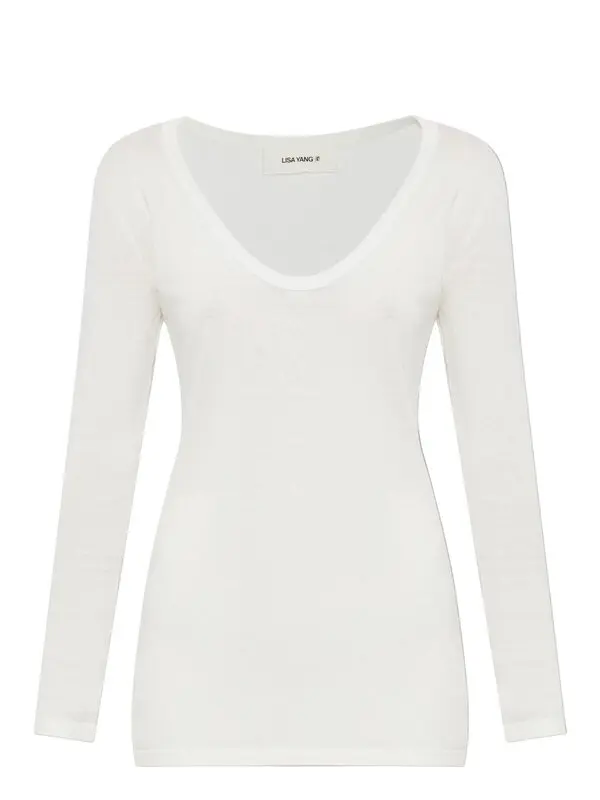 LISA YANG Amalea Cashmere-blend Top - White