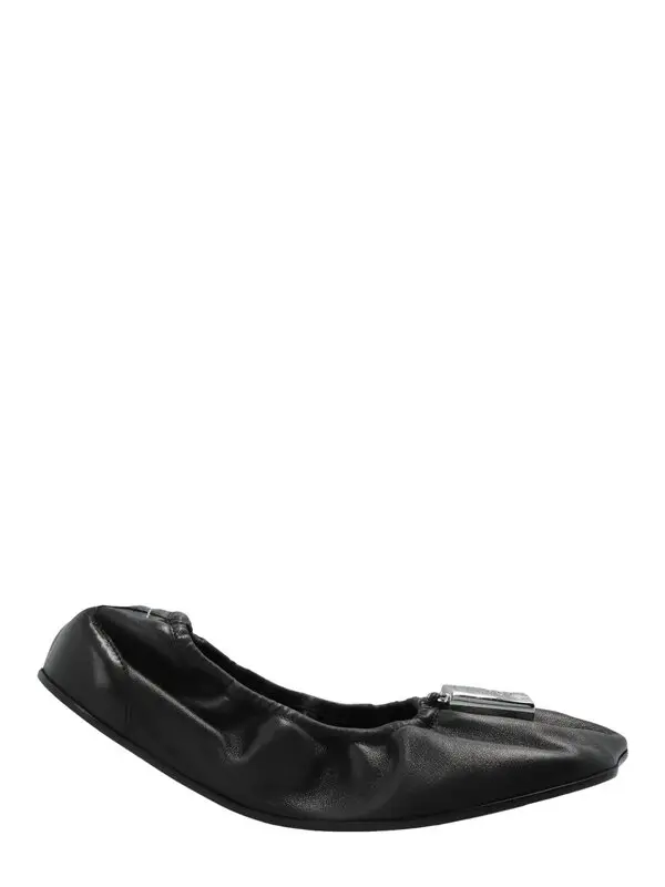 MAISON MARGIELA Leather Ballet Flats With Pendant - Black