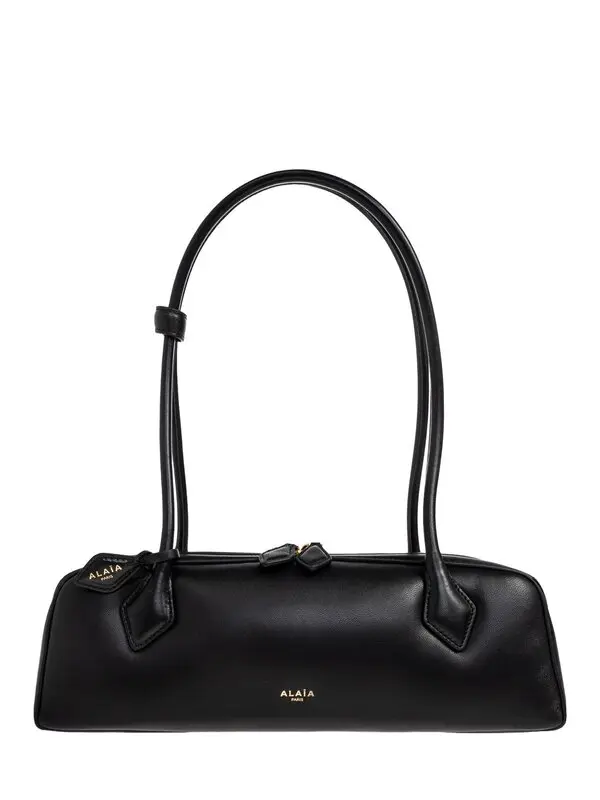 Alaïa Le Teckel Medium Leather Shoulder Bag - Black