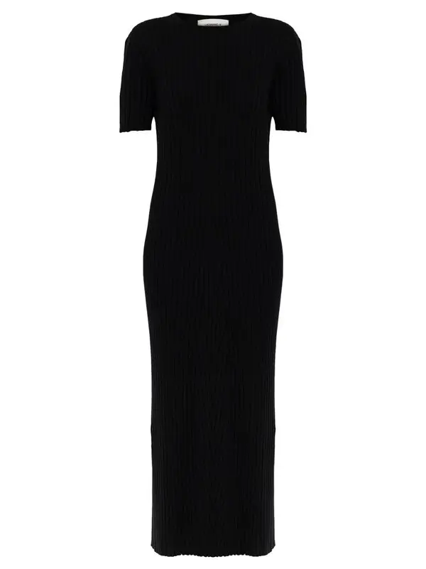 LISA YANG Isabela Knit Midi Dress - Black
