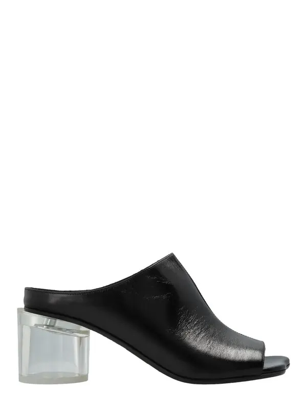 MAISON MARGIELA Leather Heeled Mules - Black