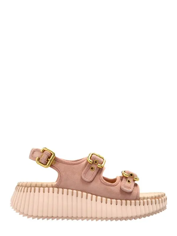 Chloé Nama’ Platform Sandals - Pink
