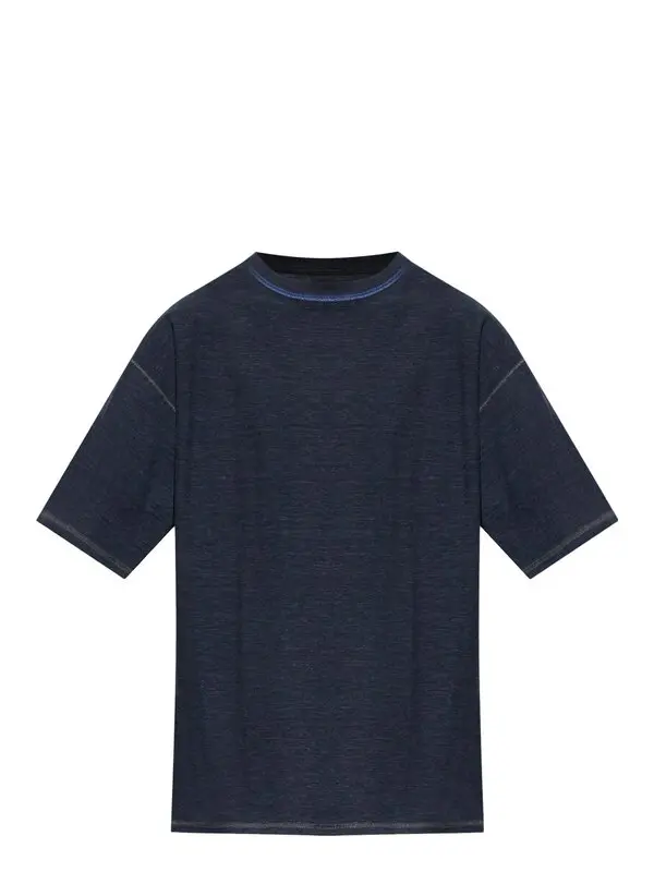 MAISON MARGIELA T-shirt With A Crew Neck - Navy Blue