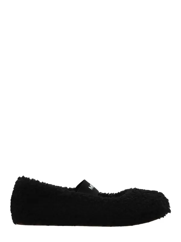Moon Boot Shearling Ballerina Flats - Black