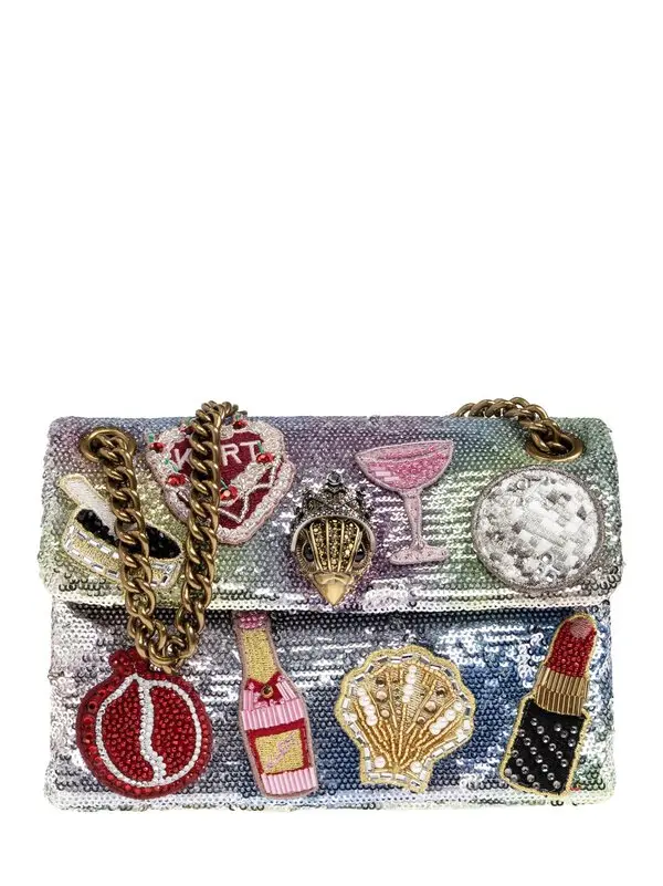 Kurt Geiger Sequin Mini Kensington Shoulder Bag - Multicolour