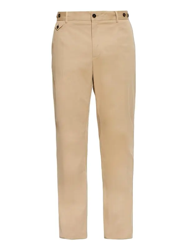 Dolce & Gabbana Tapered Cotton Trousers - Beige