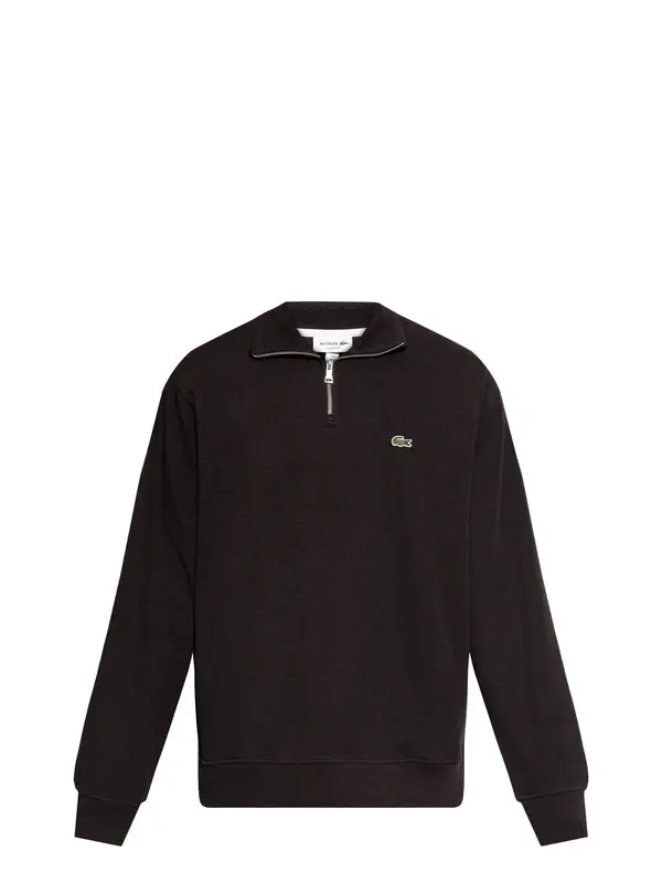Lacoste Logo Patch Cotton Sweatshirt - Brown